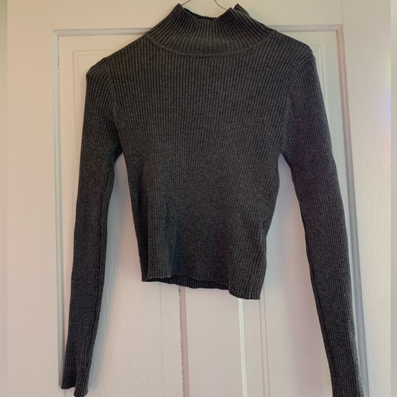 Tops | Tight Grey Turtleneck Its Thin So Can Be Worn Year Round | Poshmark